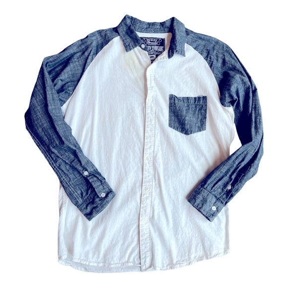 Broken Threads | Shirts | Broken Threads Two Tone Denim Button Down ...